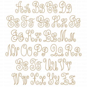 6 Embroidery Monogram Font Bundle: 6 Scalable BX Fonts, PES + 7 Formats ...
