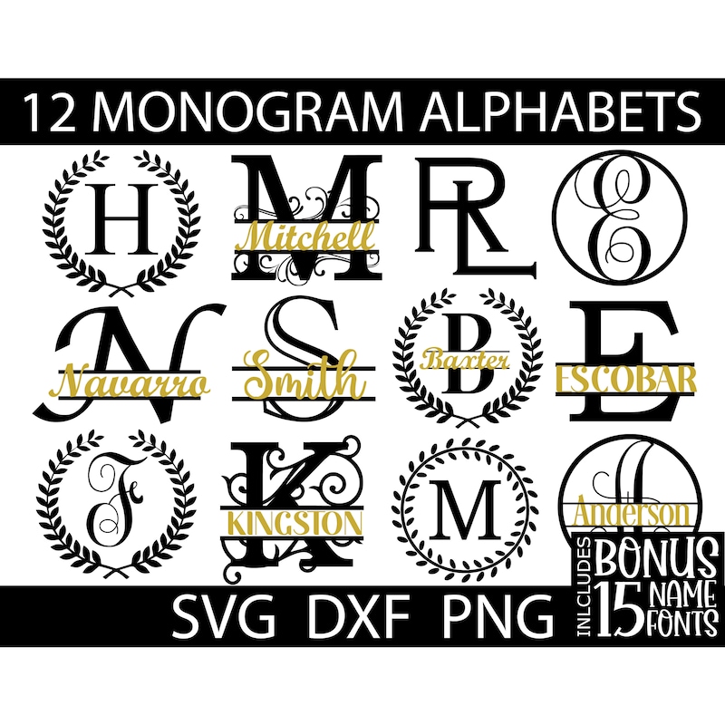Monogram Svg - Etsy