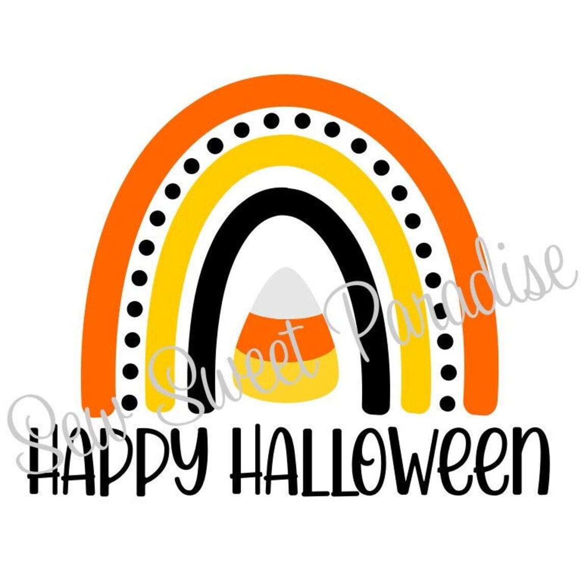 Happy Halloween Rainbow SVG Candy Corn SVG Halloween SVG - Etsy