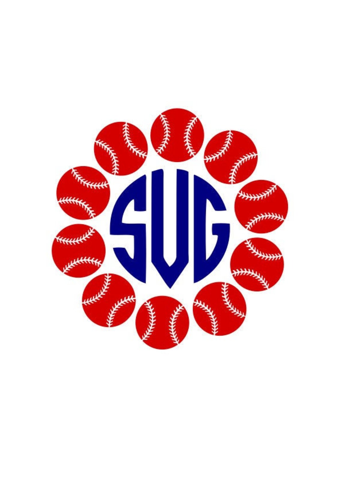 Softball SVG Softball Monogram Frame SVG Sports SVG Digital | Etsy