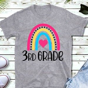 Third Grade Rainbow SVG 3rd Grade SVG First Day of School - Etsy