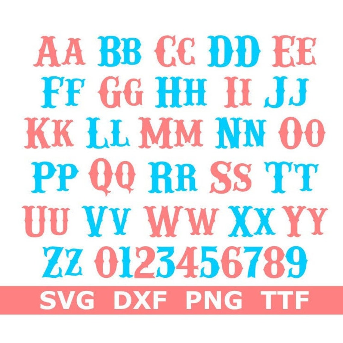 Monogram SVG TTF Alphabet Fishtail Font Scalloped Frame - Etsy