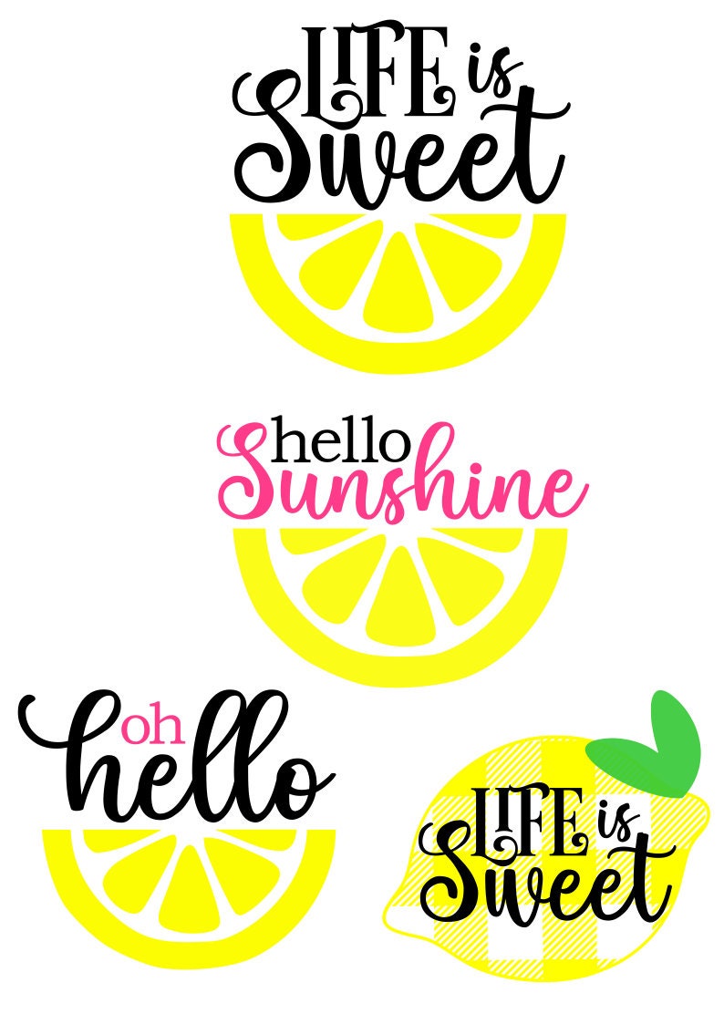 Lemon SVG Bundle Hello Summer SVG Porch Sign SVG Digital - Etsy UK
