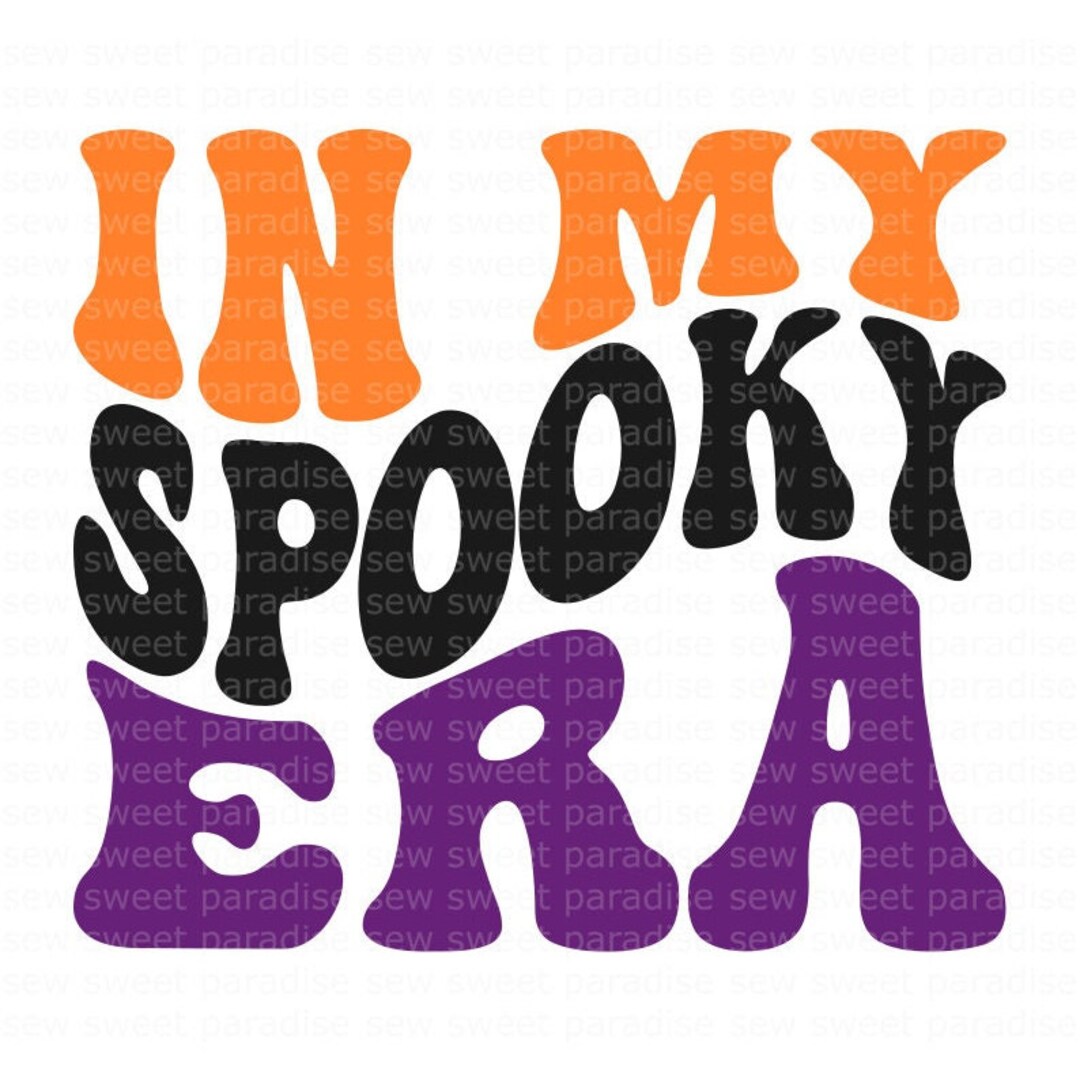 In My Spooky Era SVG Halloween Wavy SVG Retro Digital - Etsy