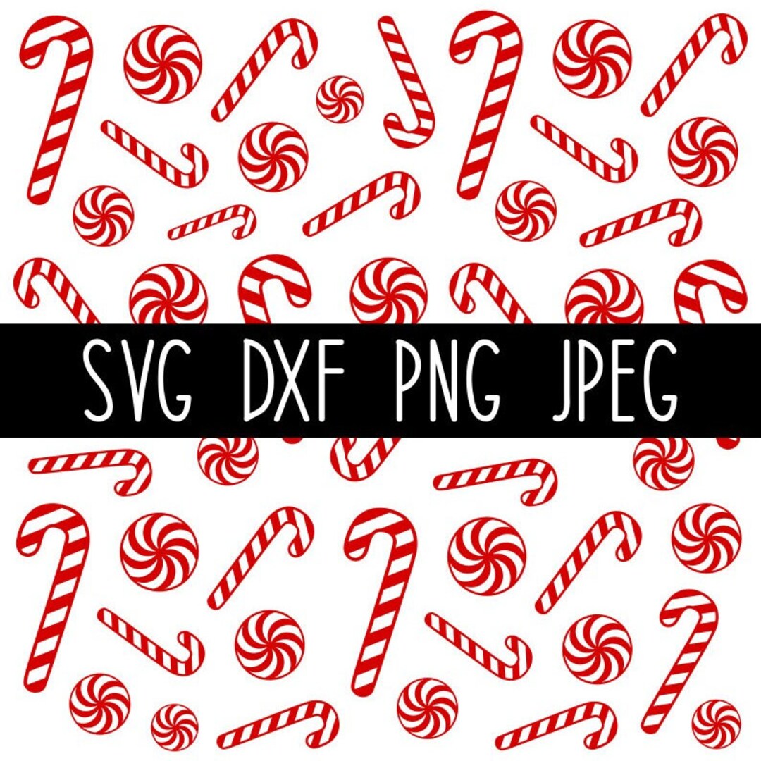 Candy Cane SVG Candy Cane Pattern SVG Candy Cane Papel - Etsy España