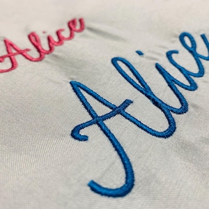 Satin Stitch Cursive Embroidery Font, Neckline Font, Scalable BX Font 1 ...