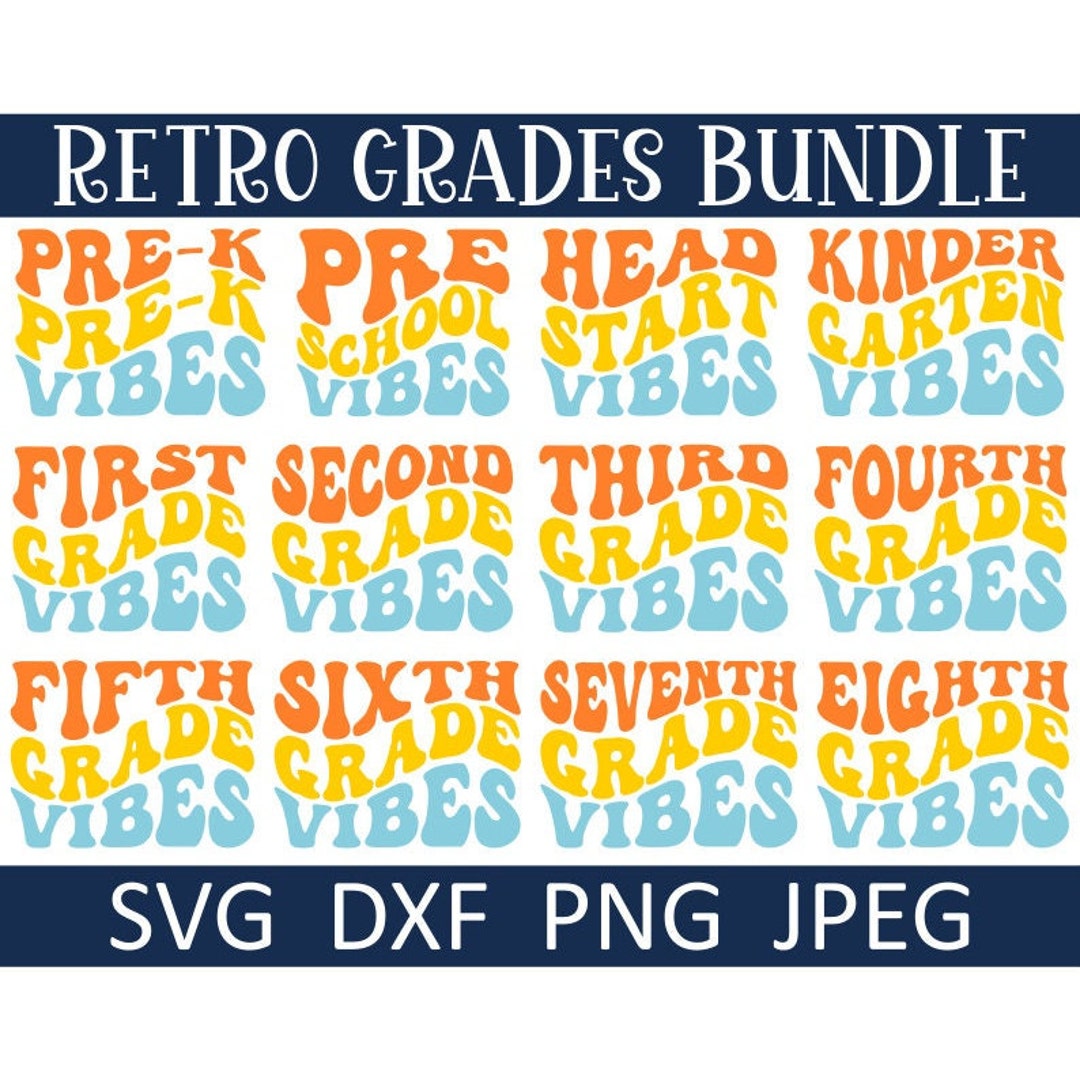 Back to School SVG Bundle, School Grades SVG, Digital Download, Cut ...