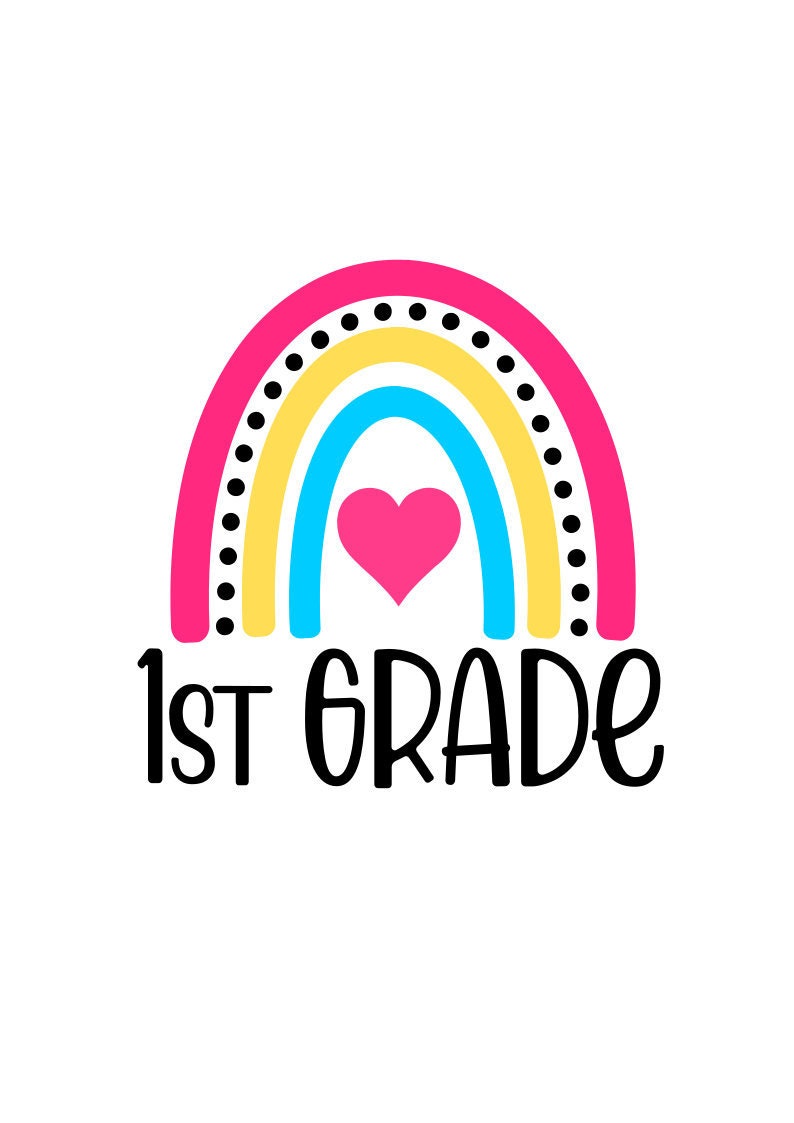 First Grade Rainbow SVG 1st Grade SVG School SVG Digital | Etsy