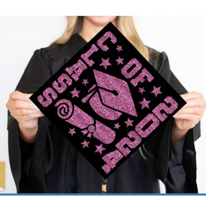 Class of 2024 PNG Design, Grad Cap 2024 PNG Design, Pink Glitter ...