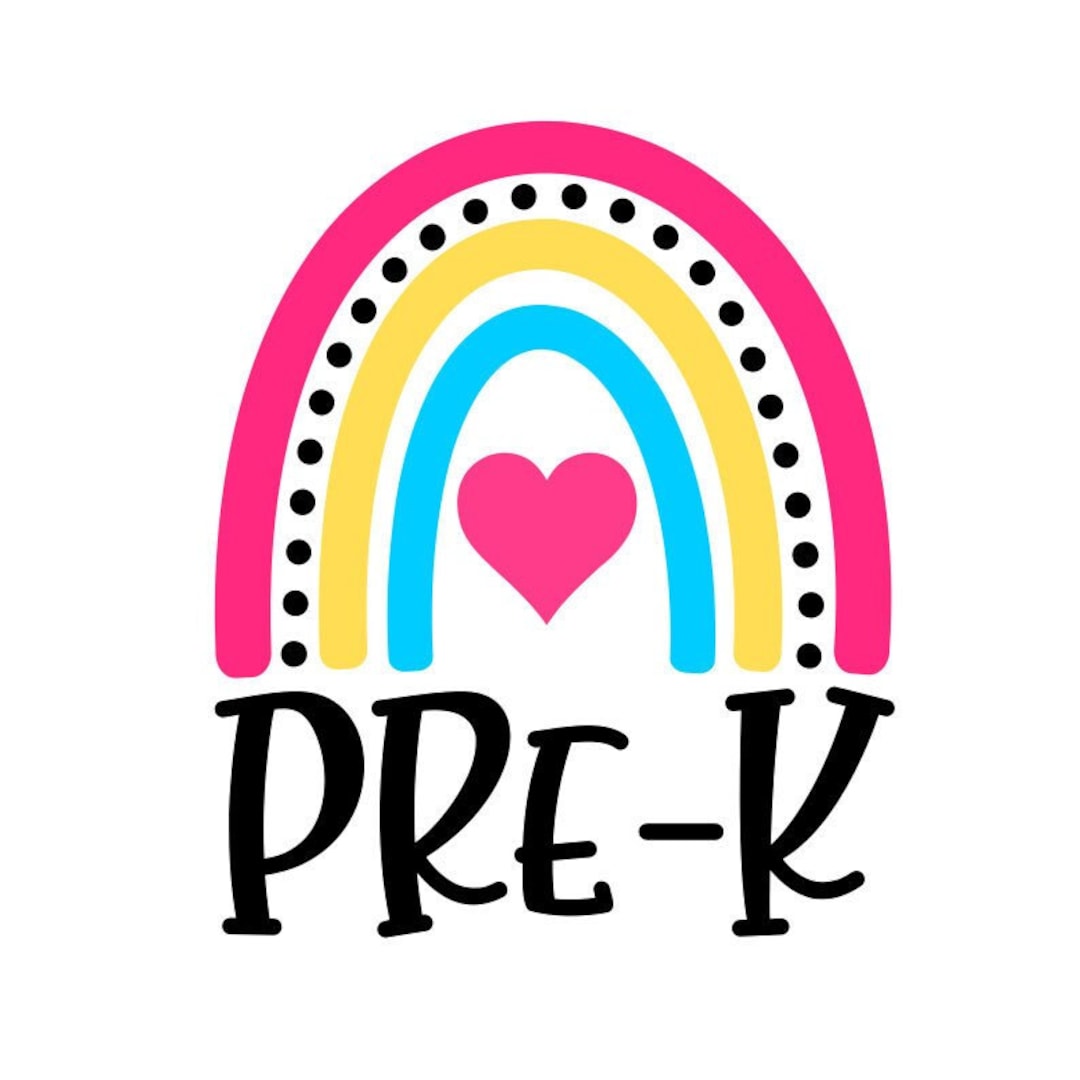 Pre-k Rainbow SVG, Preschool SVG, School SVG, Digital Download, Cut ...