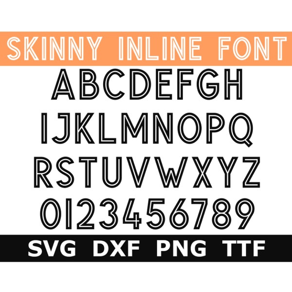 Skinny Font - Etsy