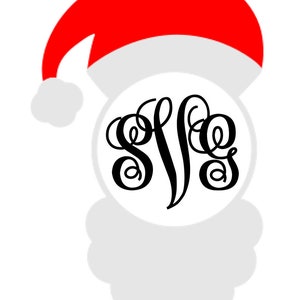 Santa Claus Frame SVG, Christmas Monogram Frame SVG, Digital Download ...