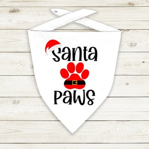 Santa Paws SVG, Christmas Dog SVG, Santa Paw Print SVG, Digital ...