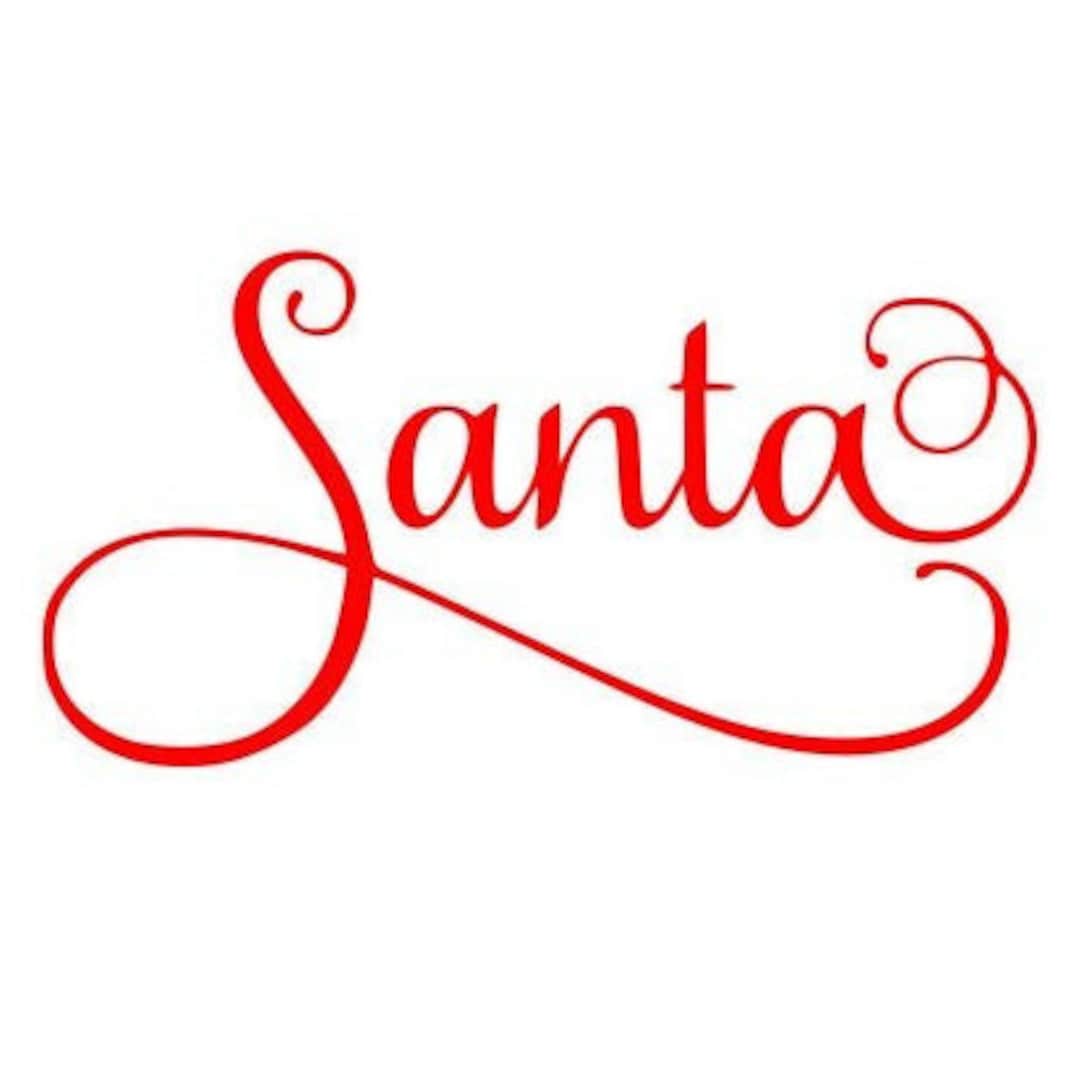 Santa SVG, Christmas SVG, Santa Script Word SVG, Digital Download, Cut ...