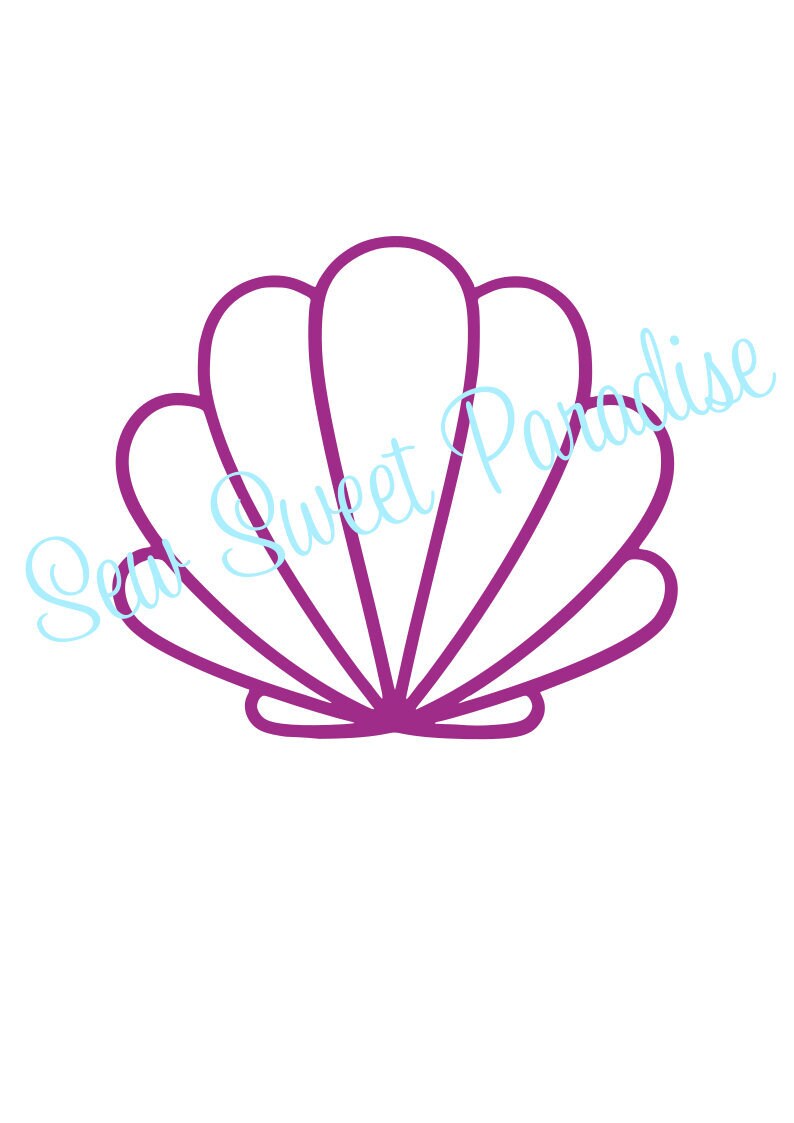 Seashell SVG Sea Shell Outline SVG Beach SVG Summer | Etsy