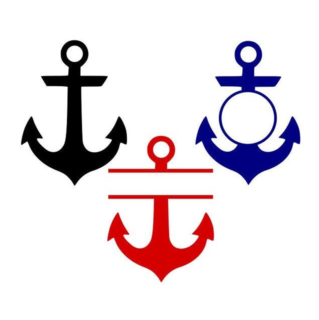 Anchor SVG Anchor Monogram Frame SVG Digital Download Cut - Etsy Canada