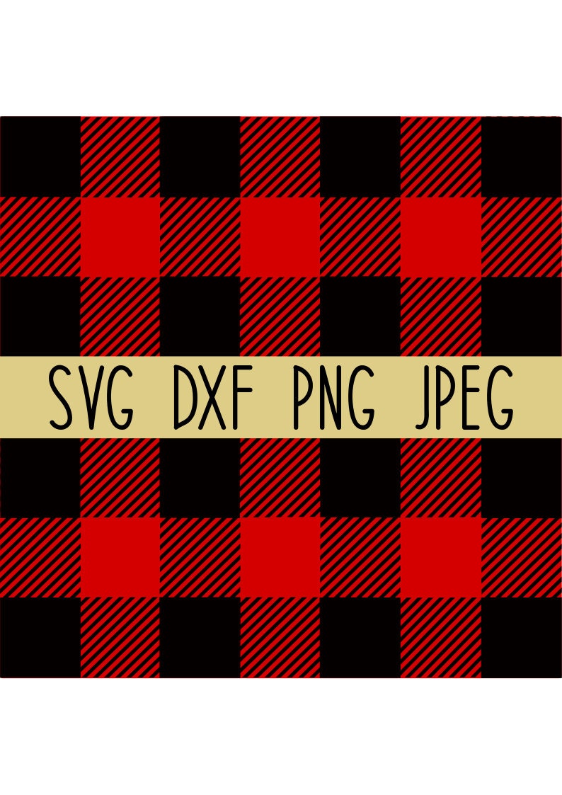 Red Buffalo Plaid SVG Check Pattern SVG Digital Paper PNG | Etsy Canada