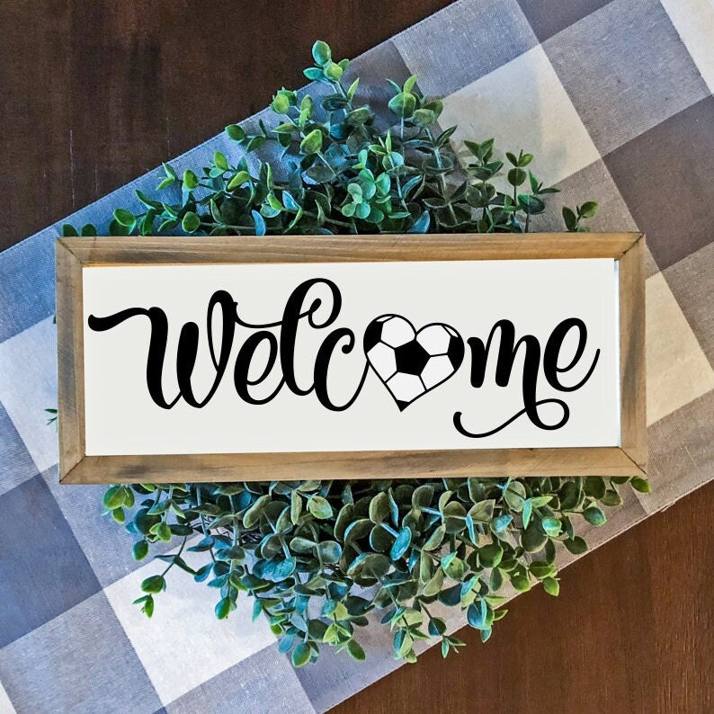 Welcome SVG Welcome Soccer Sign SVG Door Sign SVG Digital - Etsy