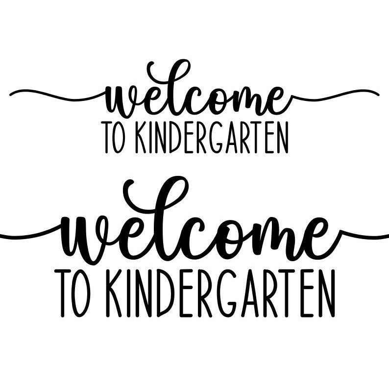 Welcome To Kindergarten Clip Art Black And White