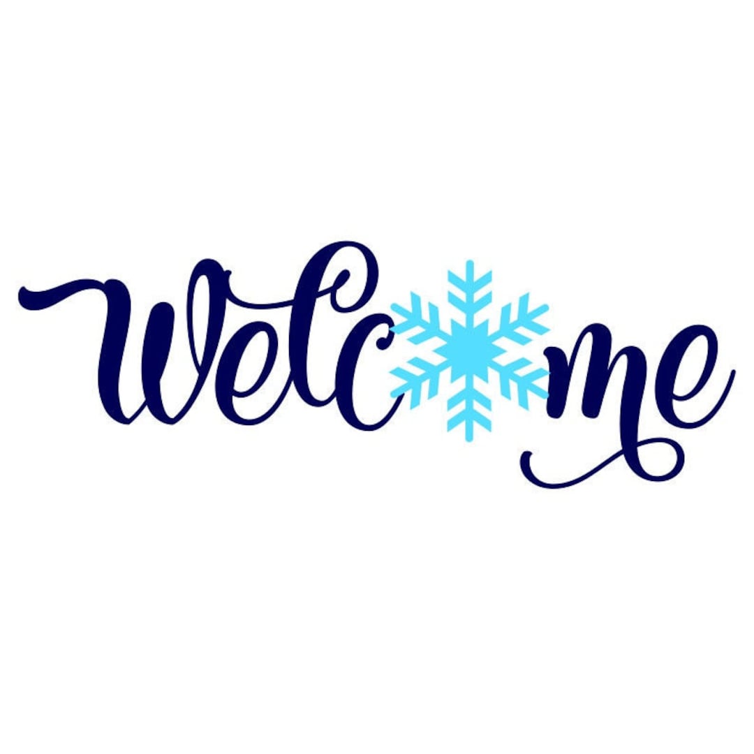 Welcome Winter Sign SVG, Christmas Door Sign SVG, Snowflake SVG ...