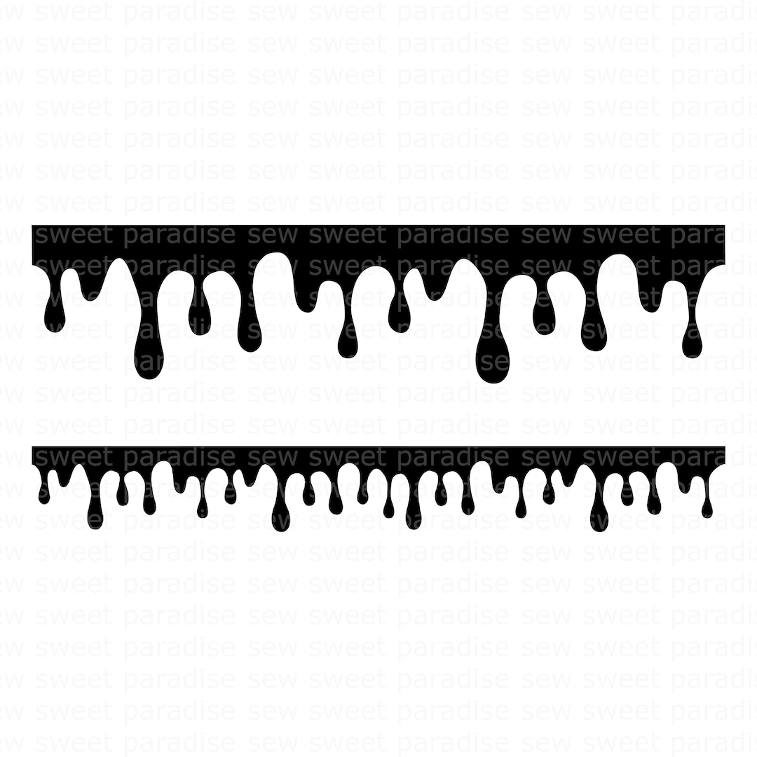 Drip Border SVG, Drip Border PNG, Seamless Drip Border Pattern, Digital ...