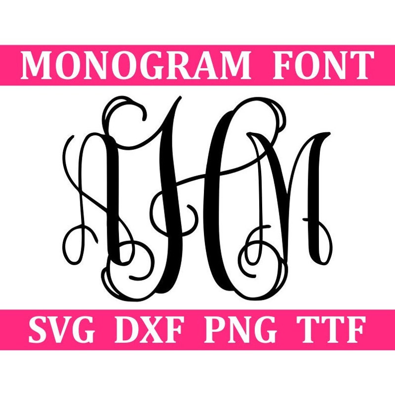 Vine Monogram Svg - Etsy