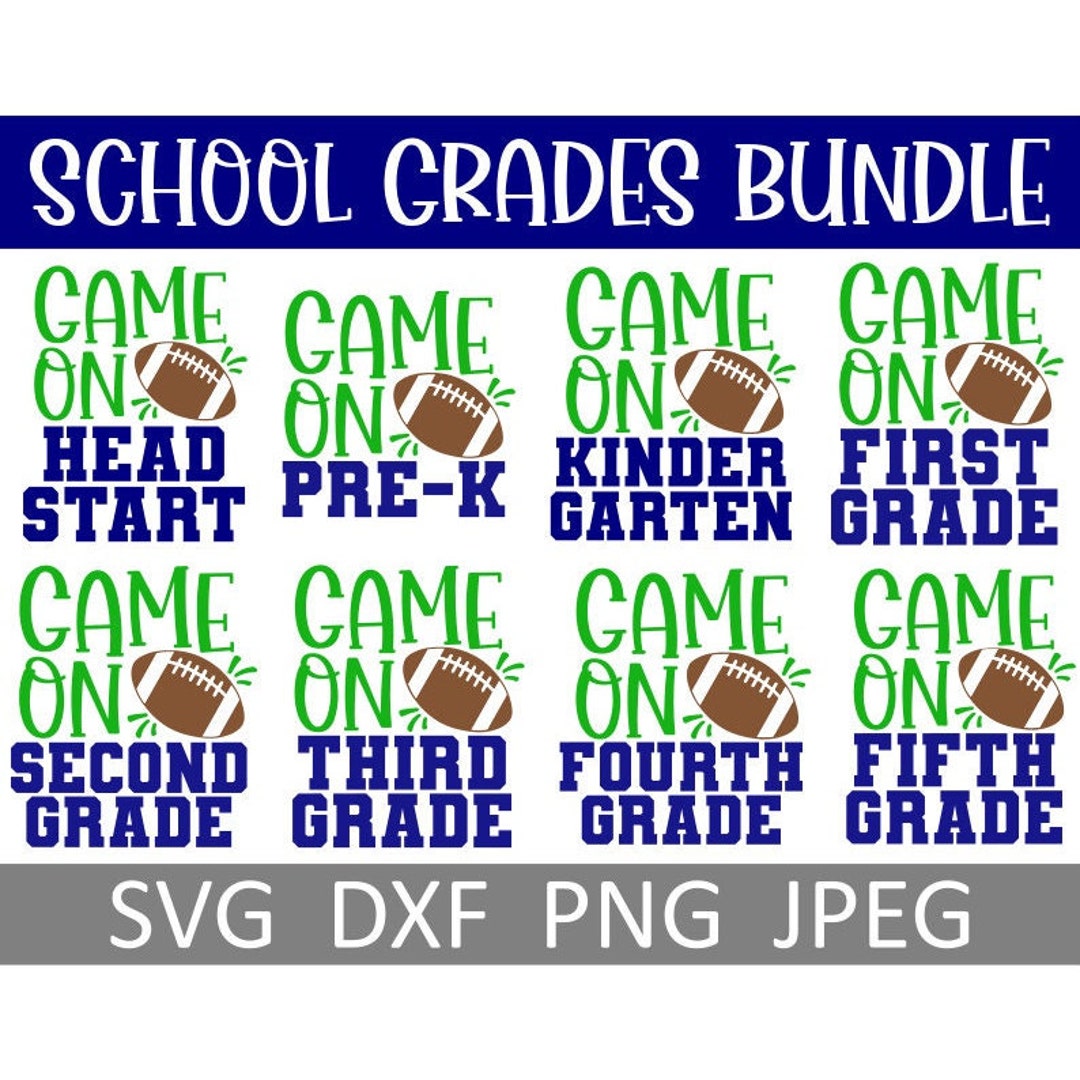 School SVG Bundle Game on Football SVG Football Shirt SVG - Etsy
