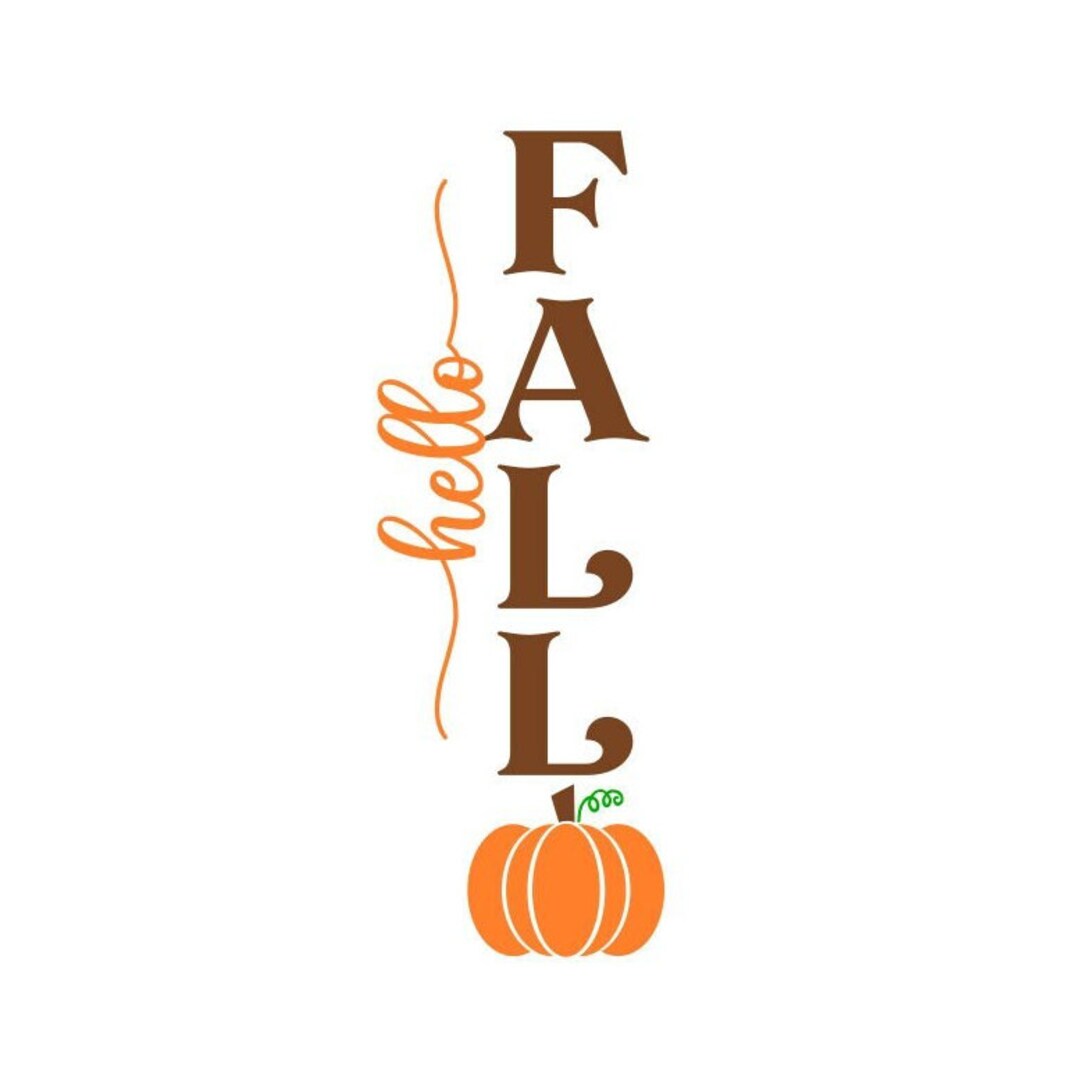 Fall Porch Sign SVG, Hello Fall Sign SVG, Pumpkin Sign SVG, Digital ...
