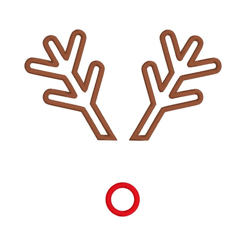 Rudolph/reindeer Applique Design MACHINE EMBROIDERY - Etsy