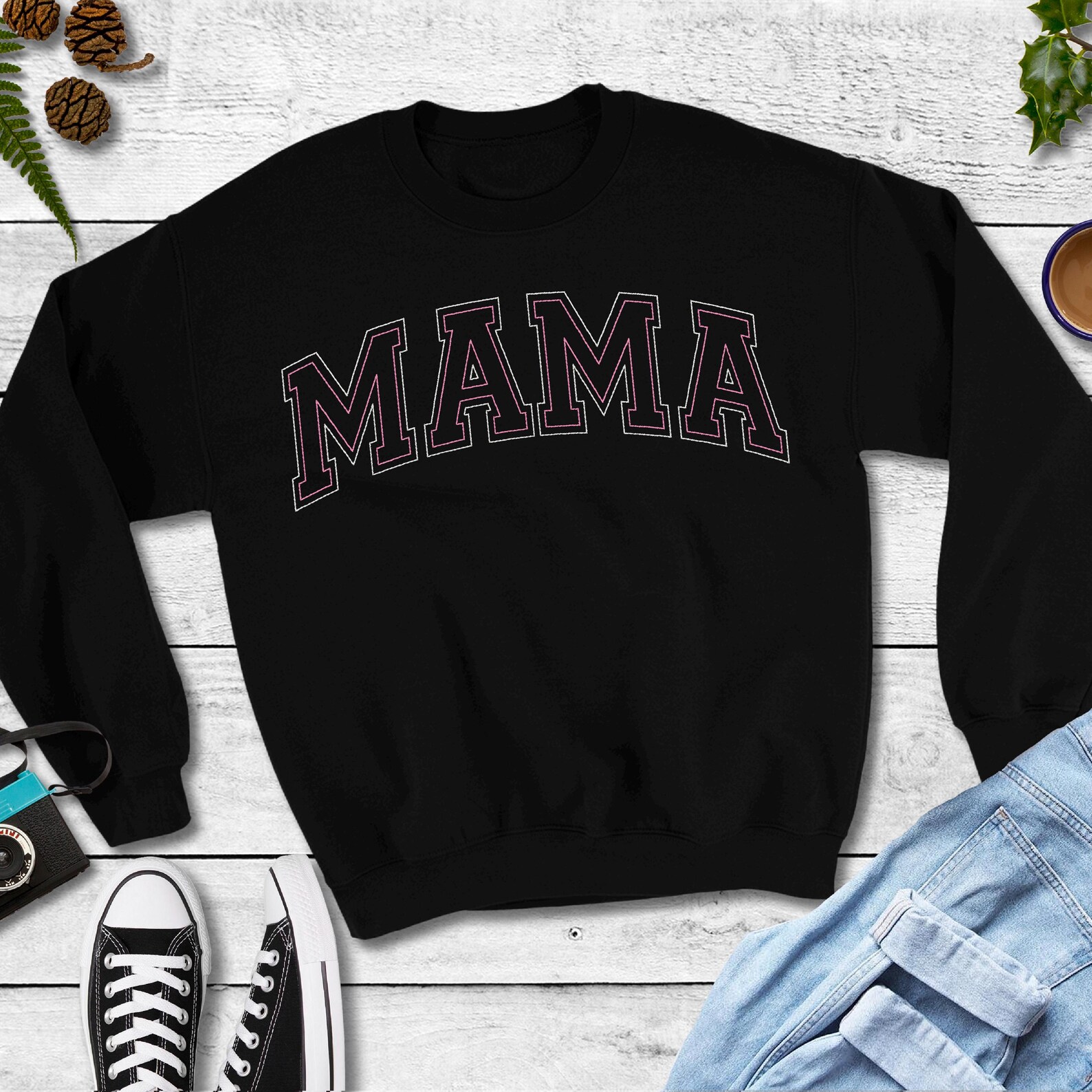 Mama Bean Stitch Embroidery Design: Double Outline, PES + 8 Formats ...