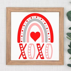 Happy Valentines Day Rainbow SVG, Heart Rainbow SVG, Digital Download ...