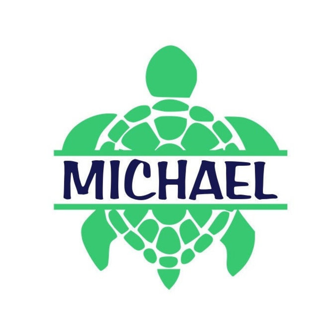 Turtle SVG, Turtle Name Frame SVG, Swimming Turtle SVG, Digital ...