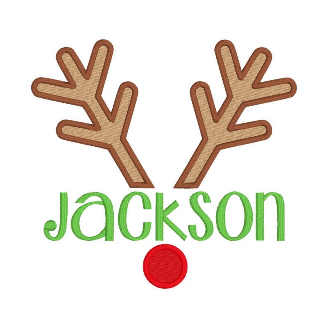 Rudolph/reindeer Applique Design, MACHINE EMBROIDERY, Christmas ...
