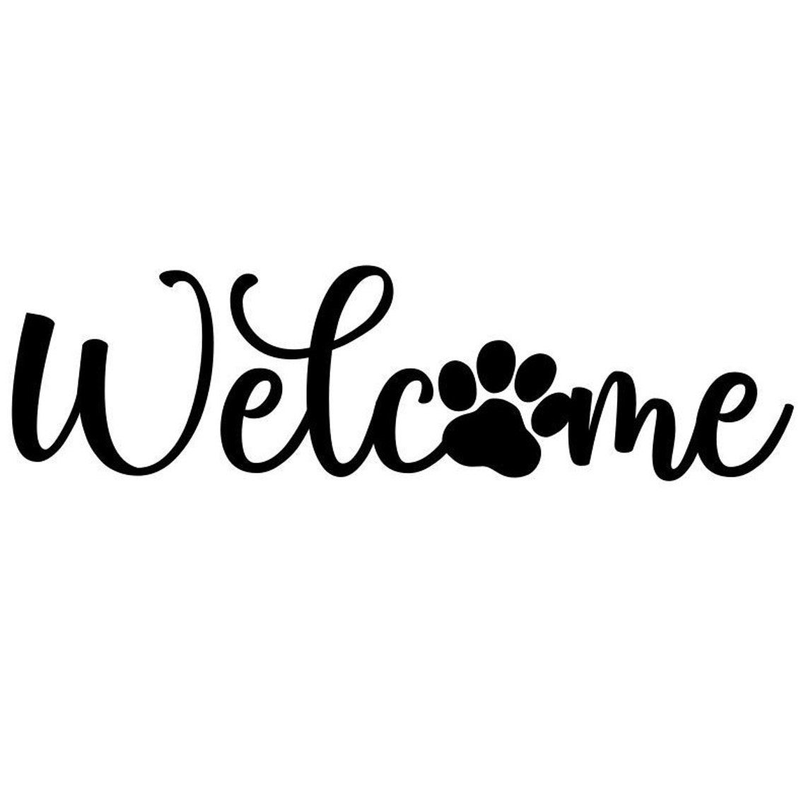 Welcome SVG Welcome Sign SVG Welcome Paw Print Digital - Etsy UK
