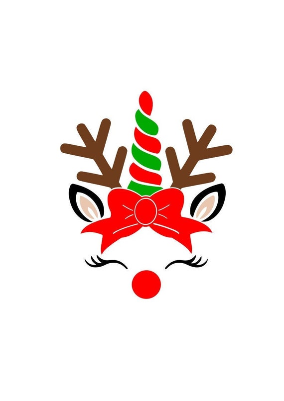 Clip Art & Image Files Christmas Shirt Svg Silhouette Unicorn Reindeer ...
