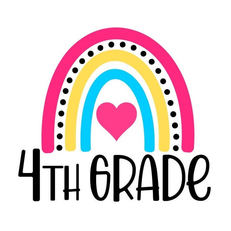 Fourth Grade Rainbow SVG 4th Grade SVG School SVG Digital - Etsy UK