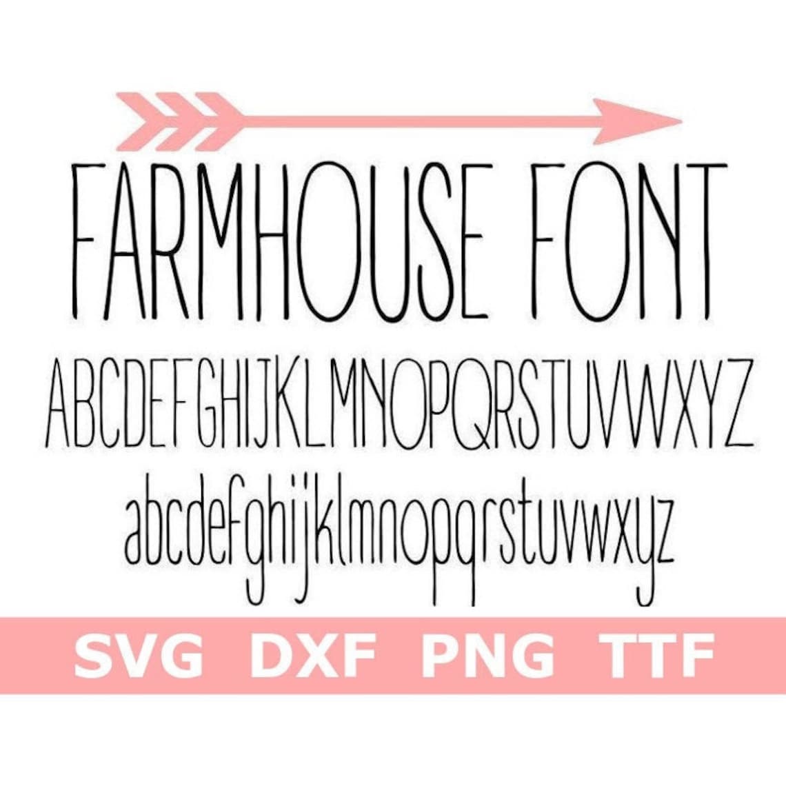 Farmhouse Font SVG TTF Farmhouse Alphabet Farm Font - Etsy