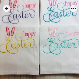 Happy Easter Embroidery Design, Easter MACHINE EMBROIDERY, Bunny Ears ...