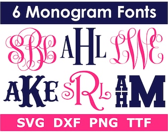 Vine Monogram Font SVG PNG - Etsy