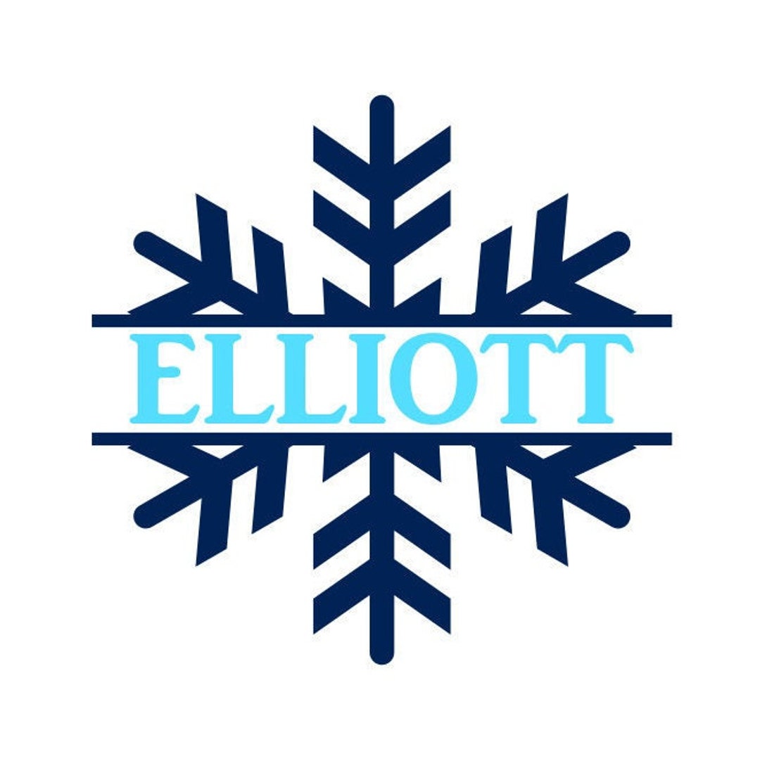 Snowflake Name Frame SVG Christmas SVG Winter SVG Digital - Etsy