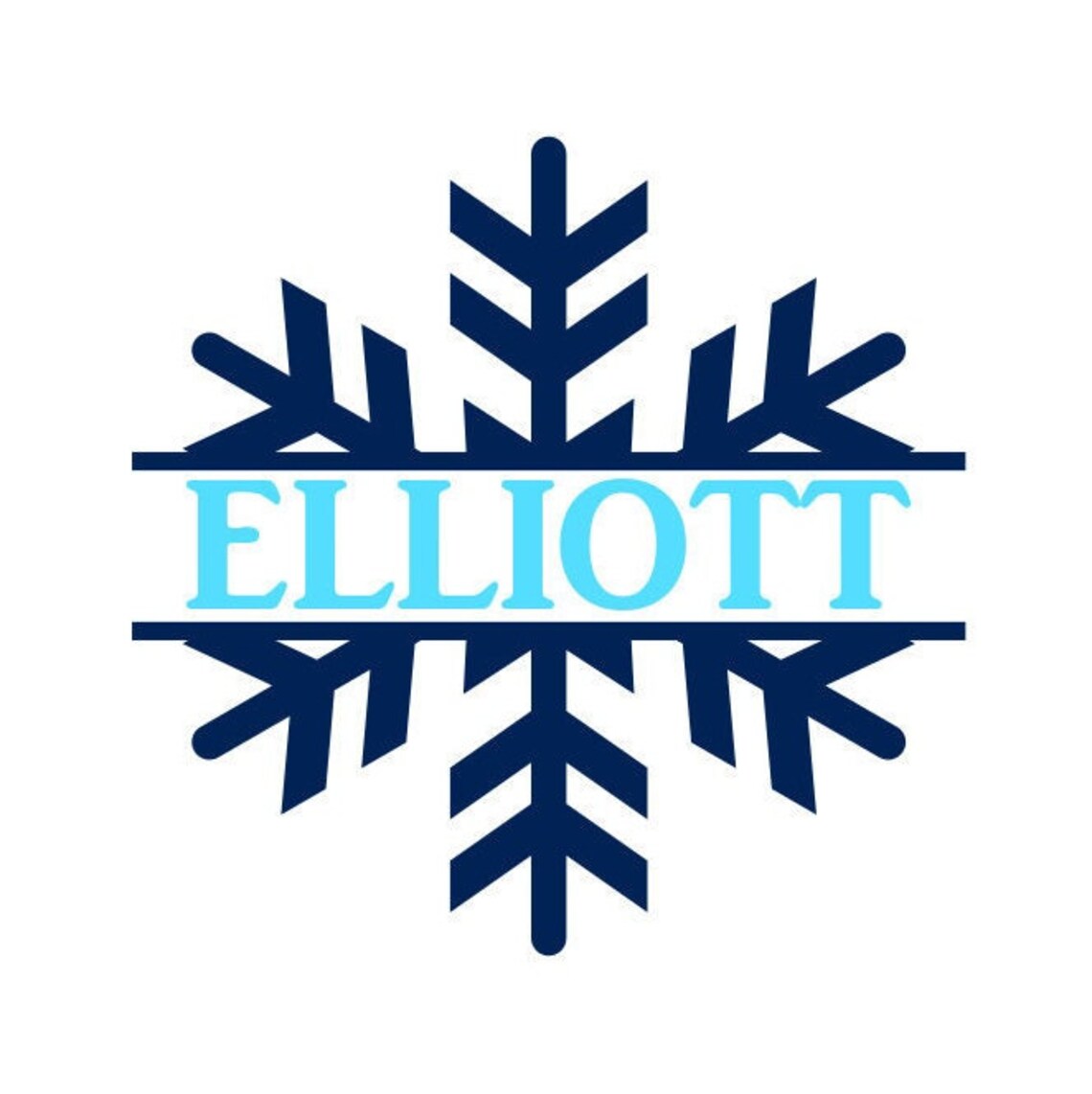 Snowflake Name Frame SVG Christmas SVG Winter SVG Digital - Etsy