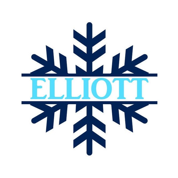 Snowflake Name Frame SVG Christmas SVG Winter SVG Digital - Etsy