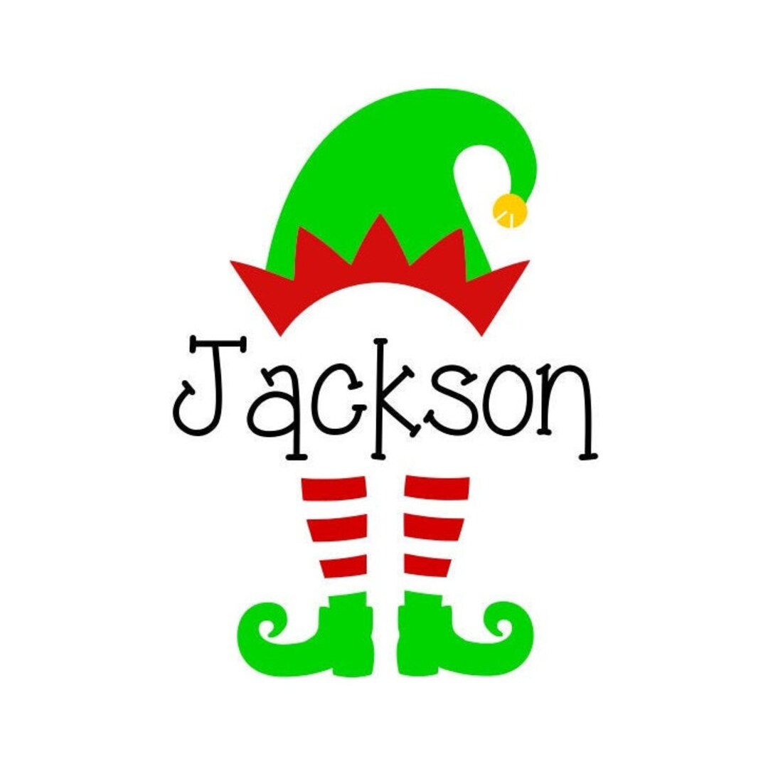 Elf SVG Elf Split Name Frame Navidad SVG Descarga digital - Etsy México