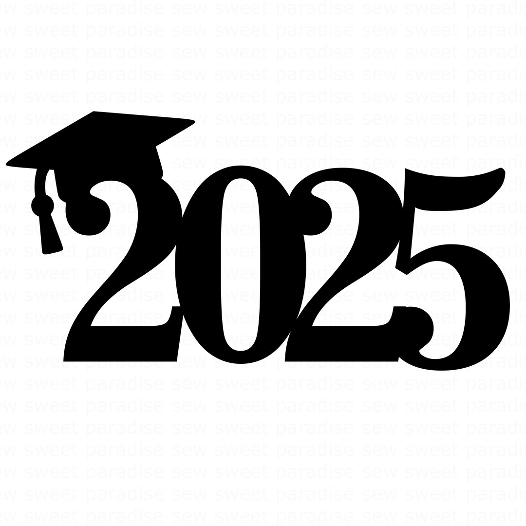 Graduation Cake Topper SVG/PNG, Senior 2025 SVG, Horizontal, Instant ...