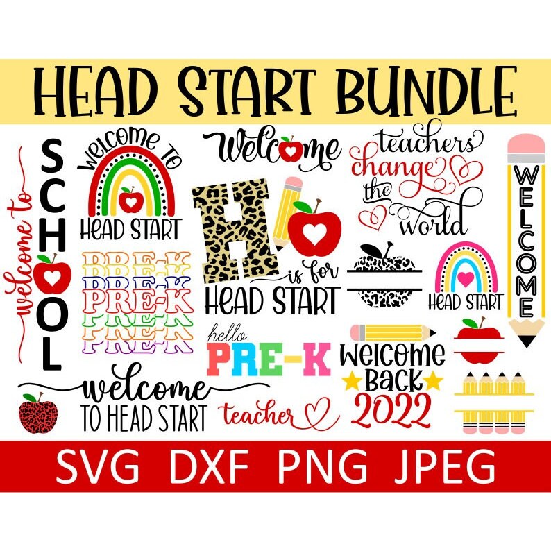 Head Start SVG Bundle Pre-k SVG Bundle Preschool Teacher - Etsy Canada