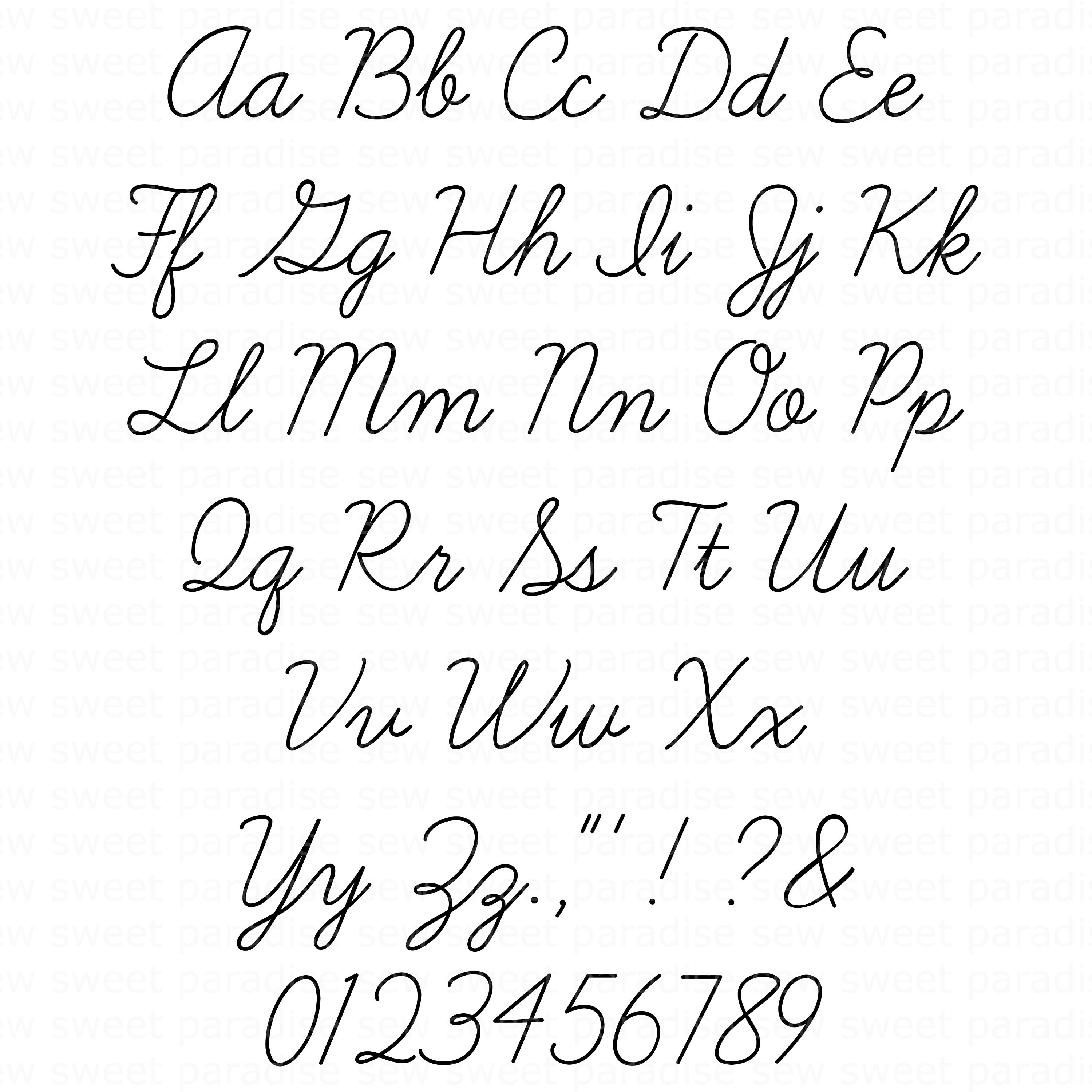 Buy Cursive Font SVG + TTF, Handwriting, Script, 1 Svg, 1 Dxf, 1 Png ...