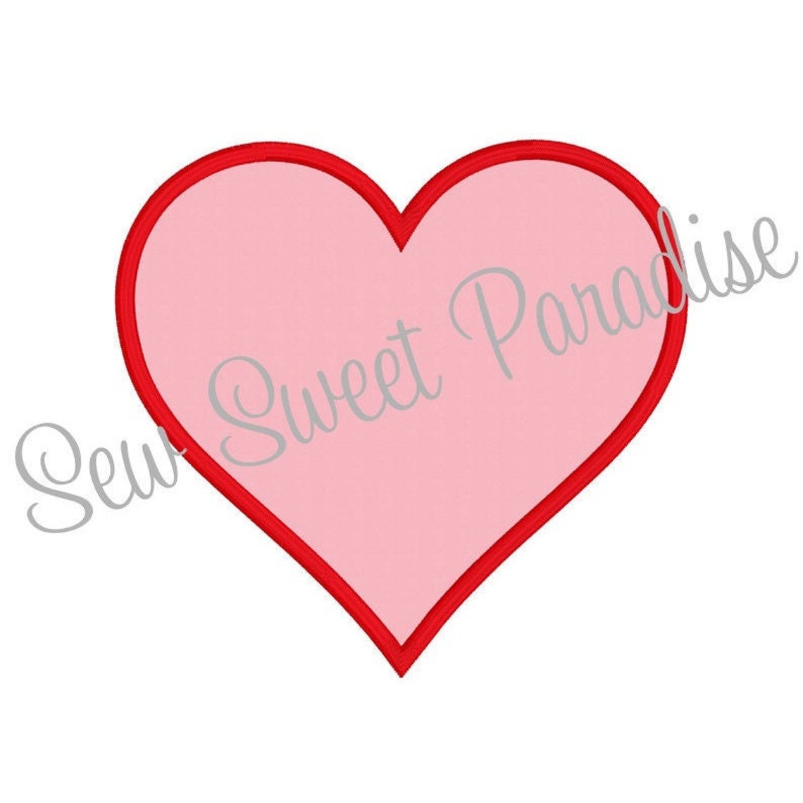 Heart Applique Design Heart MACHINE EMBROIDERY | Etsy