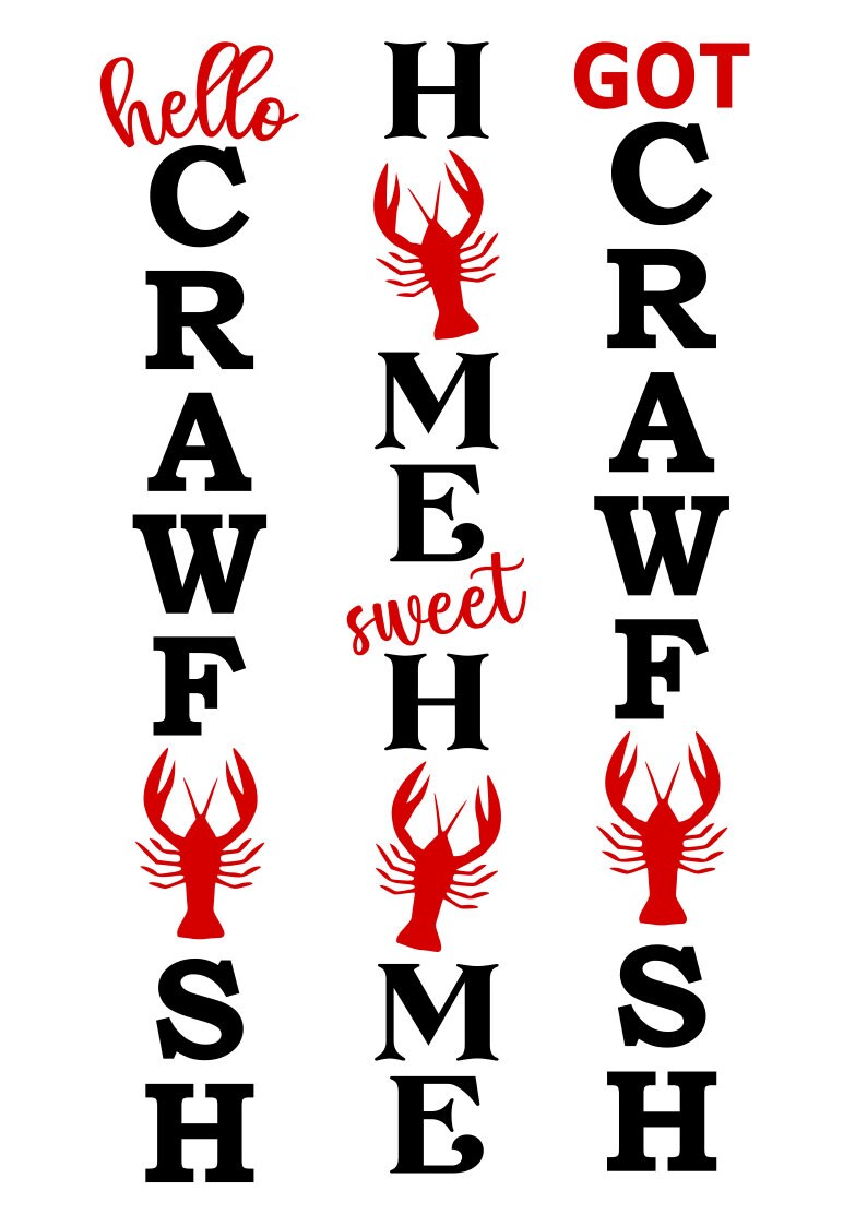 Porch Sign SVG Bundle Crawfish SVG Summer SVG Digital - Etsy Canada