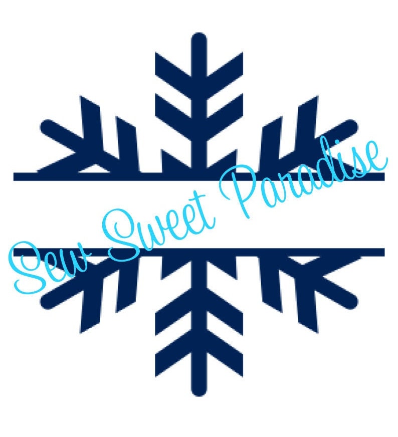 Snowflake Name Frame SVG Christmas SVG Winter SVG Digital - Etsy