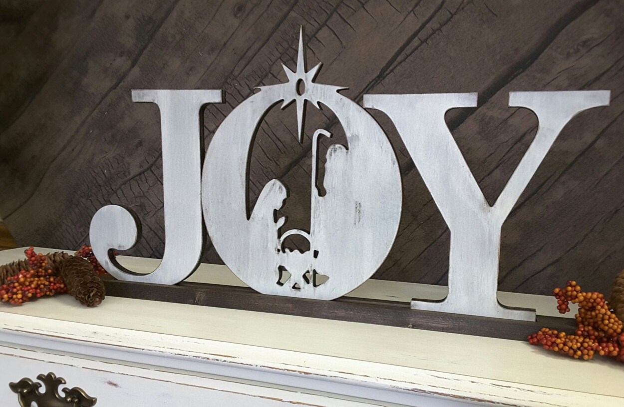 JOY Sign Christmas Sign Holiday Sign Joy to the World | Etsy
